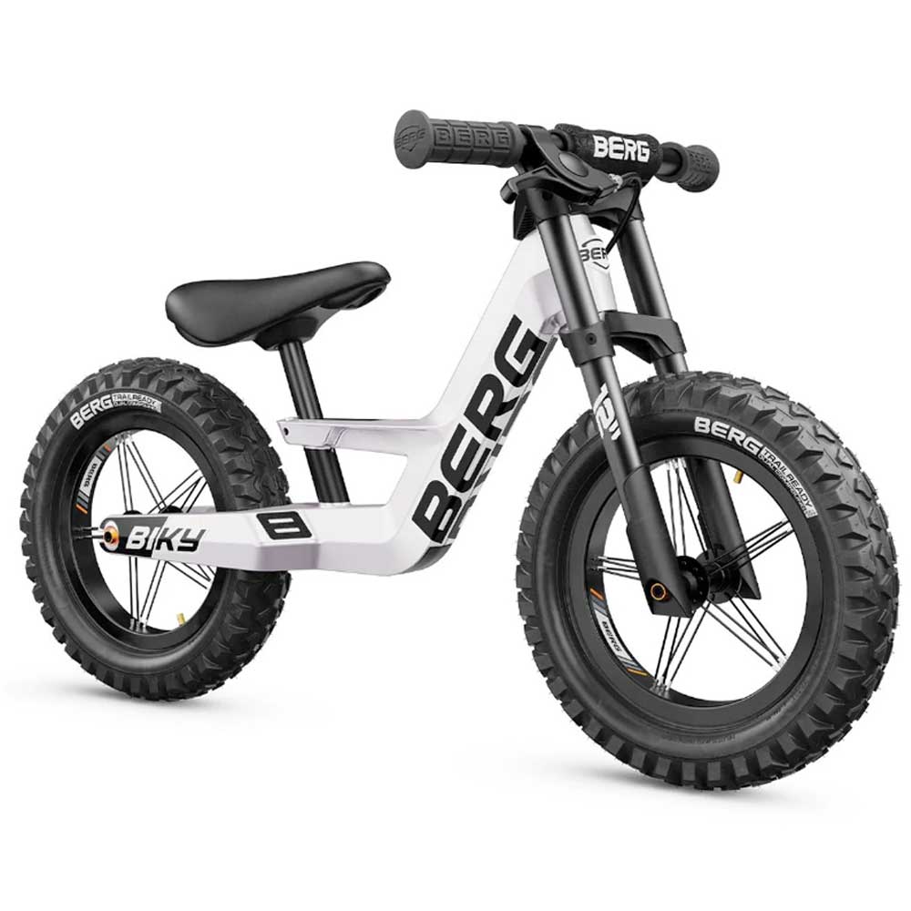 Berg Biky Balance Bike with Handbrake | Pure White | Ride Ons