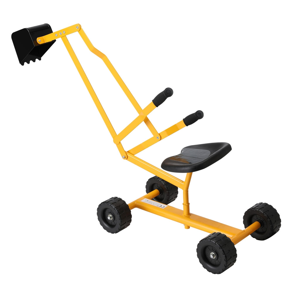 Construction Inspired Kids Ride On Metal Sand Digger Backyard Sandpit ...