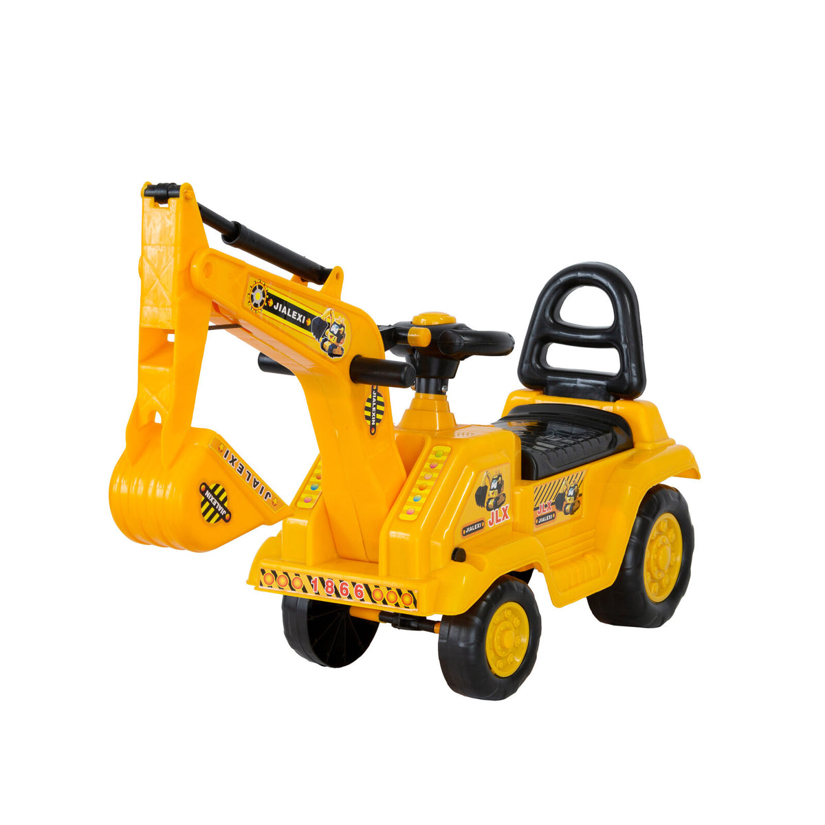 Construction Inspired Kids Ride On Car Excavator Digger | Yellow | Ride Ons