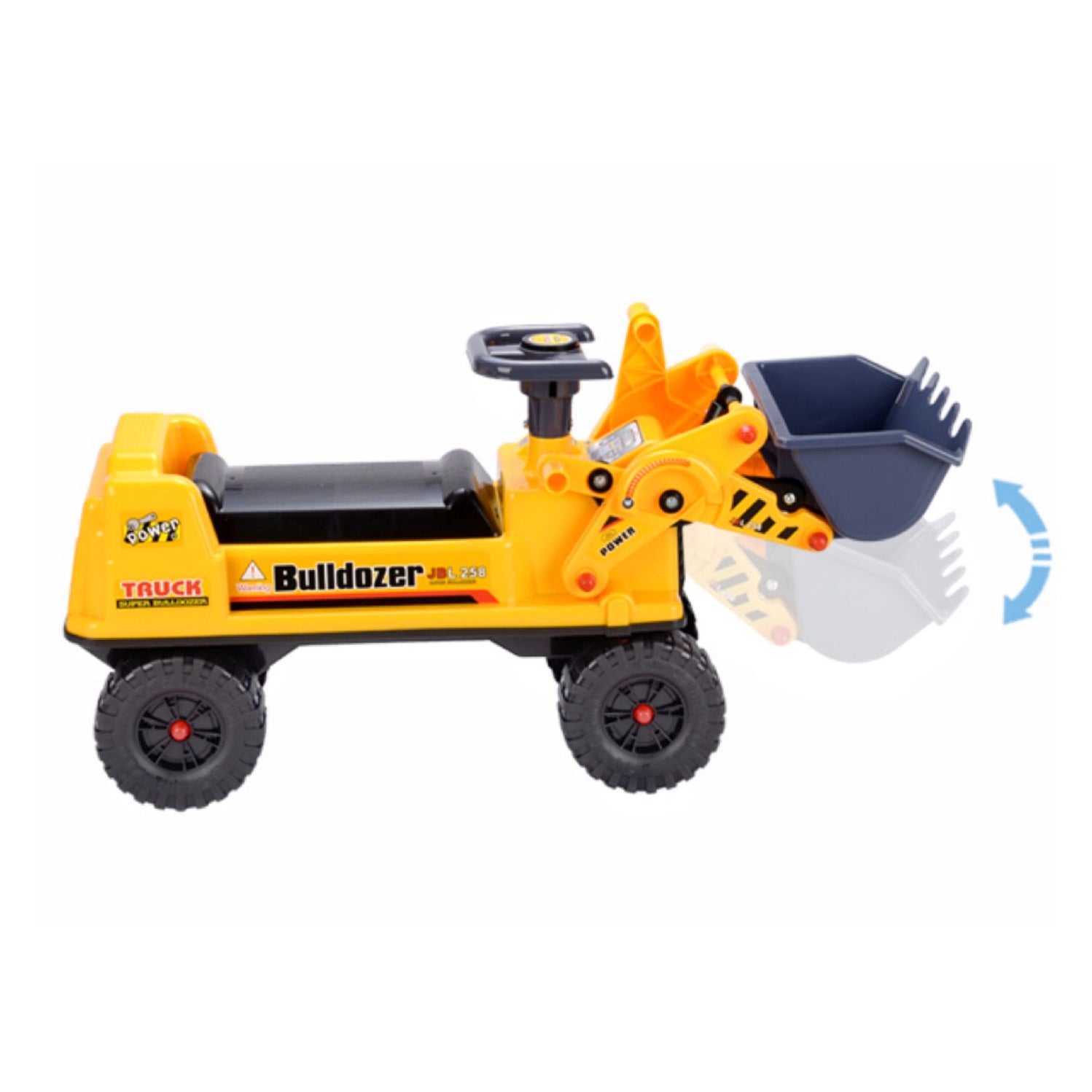 Construction Inspired Kids Ride On Car Bulldozer Digger with Helmet ...