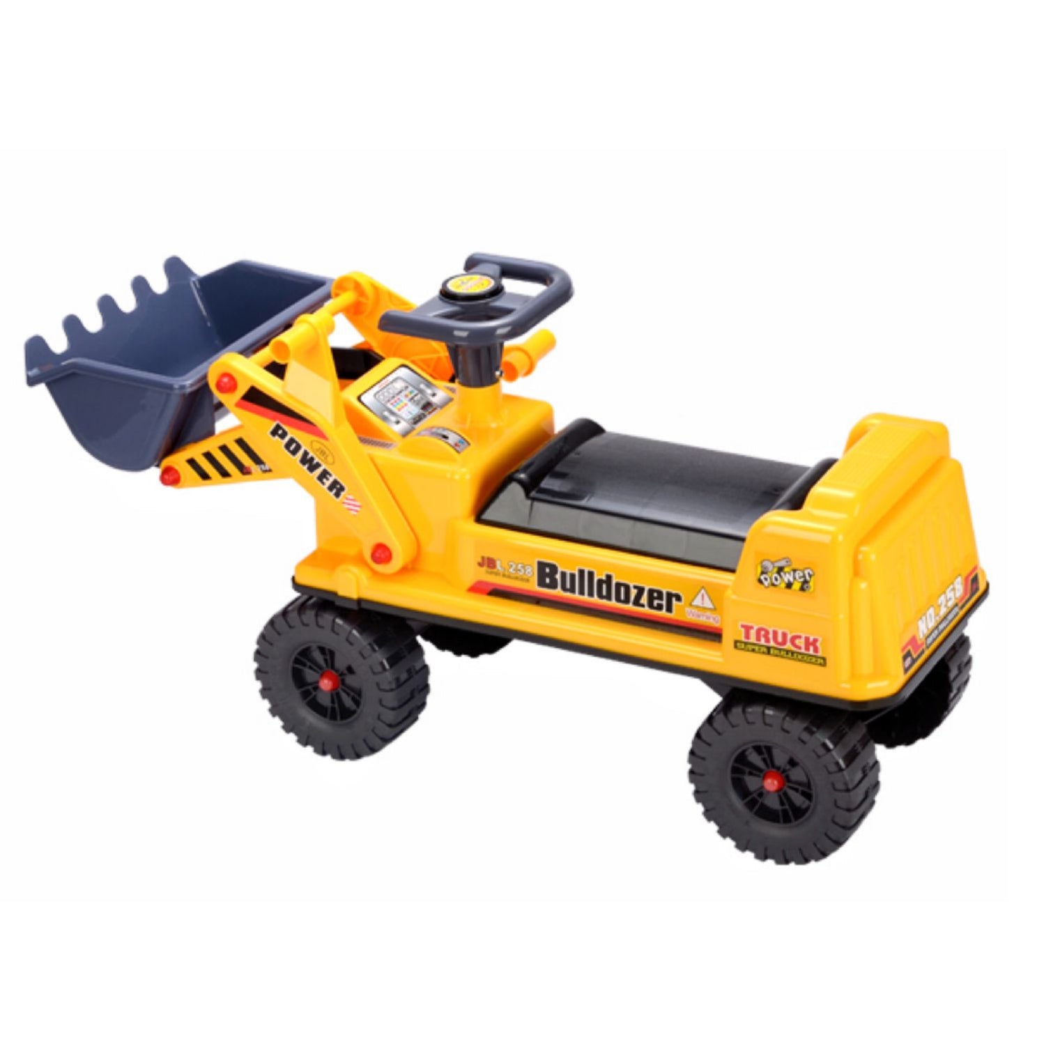 Construction Inspired Kids Ride On Car Bulldozer Digger with Helmet ...