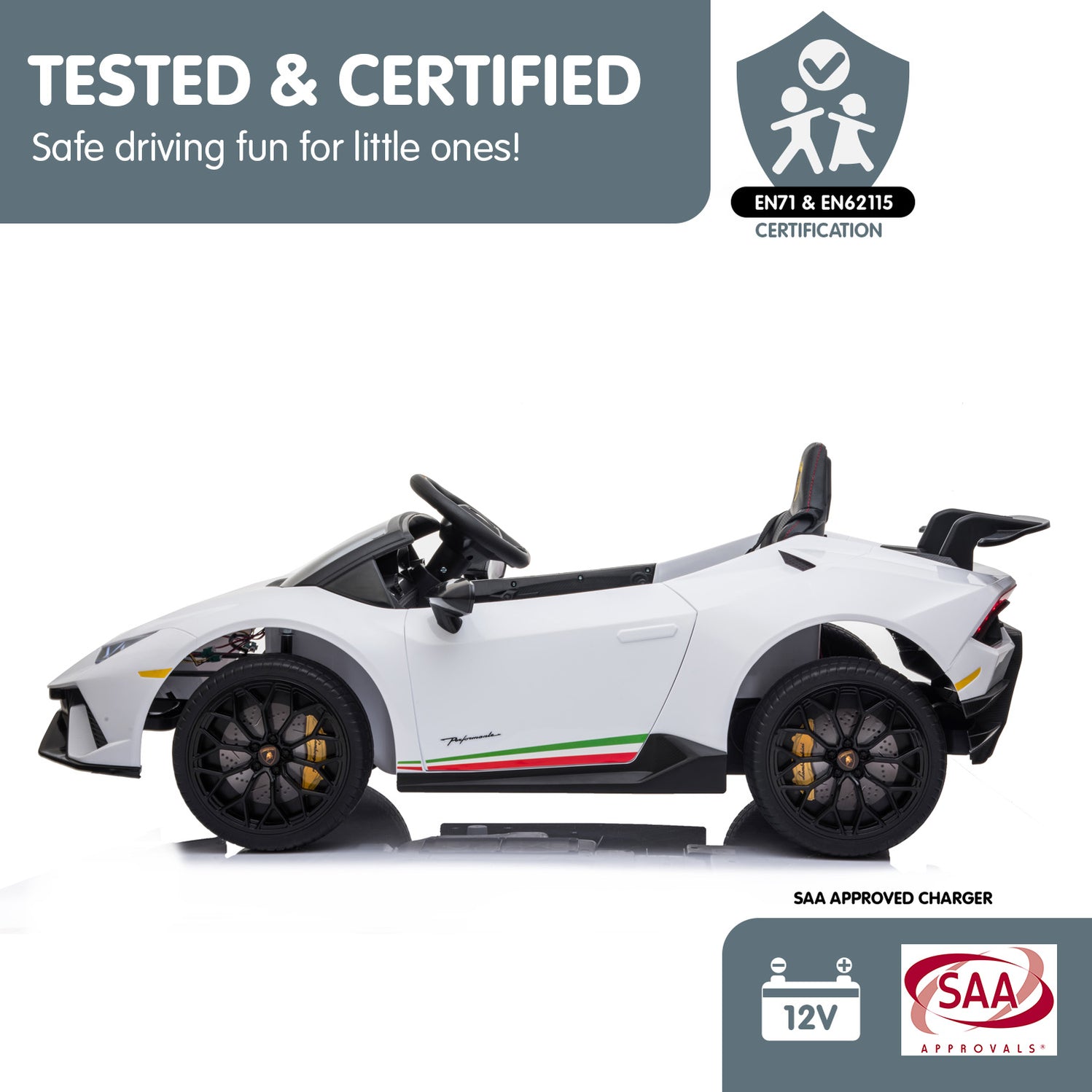 Lamborghini Huracán Performante Officially Licensed Kids Ride On Car w ...