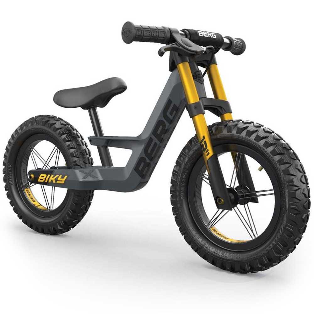 Berg Biky Balance Bike with Off Road Tyres & Handbrake | Goosey Grey ...