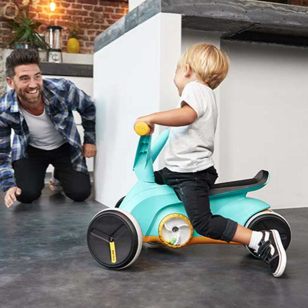 Berg Go Twirl Kids Push Go Kart | Turquoise | Ride Ons