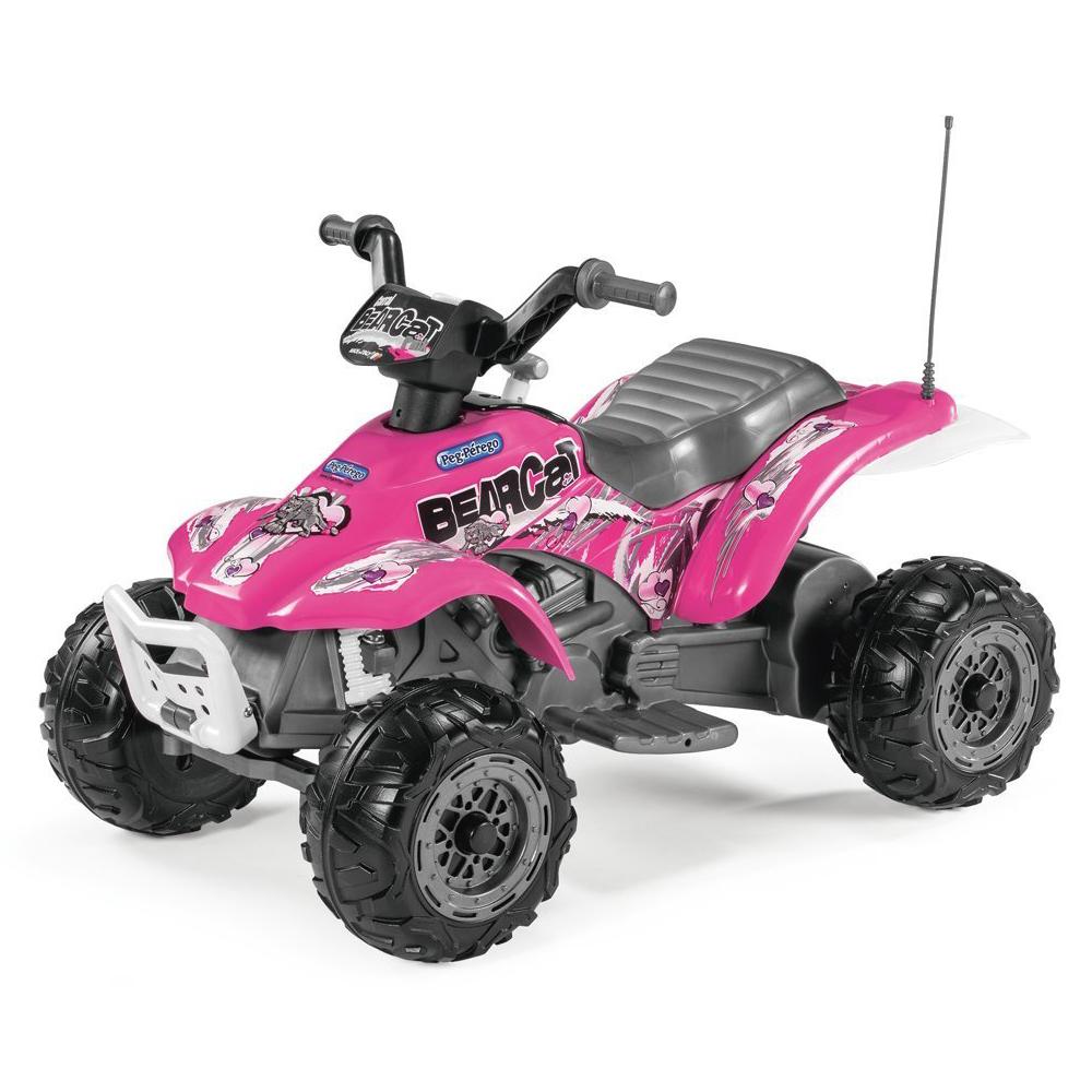 Peg Perego Bearcat Kids Ride On Quad Motorcycle | Pink | Ride Ons
