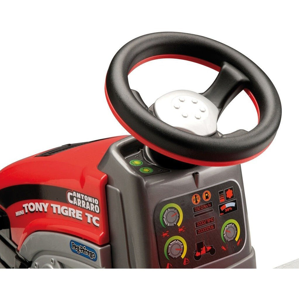 Peg Perego Mini Diesel Pedal Powered Kids Ride-On Tractor with Trailer ...