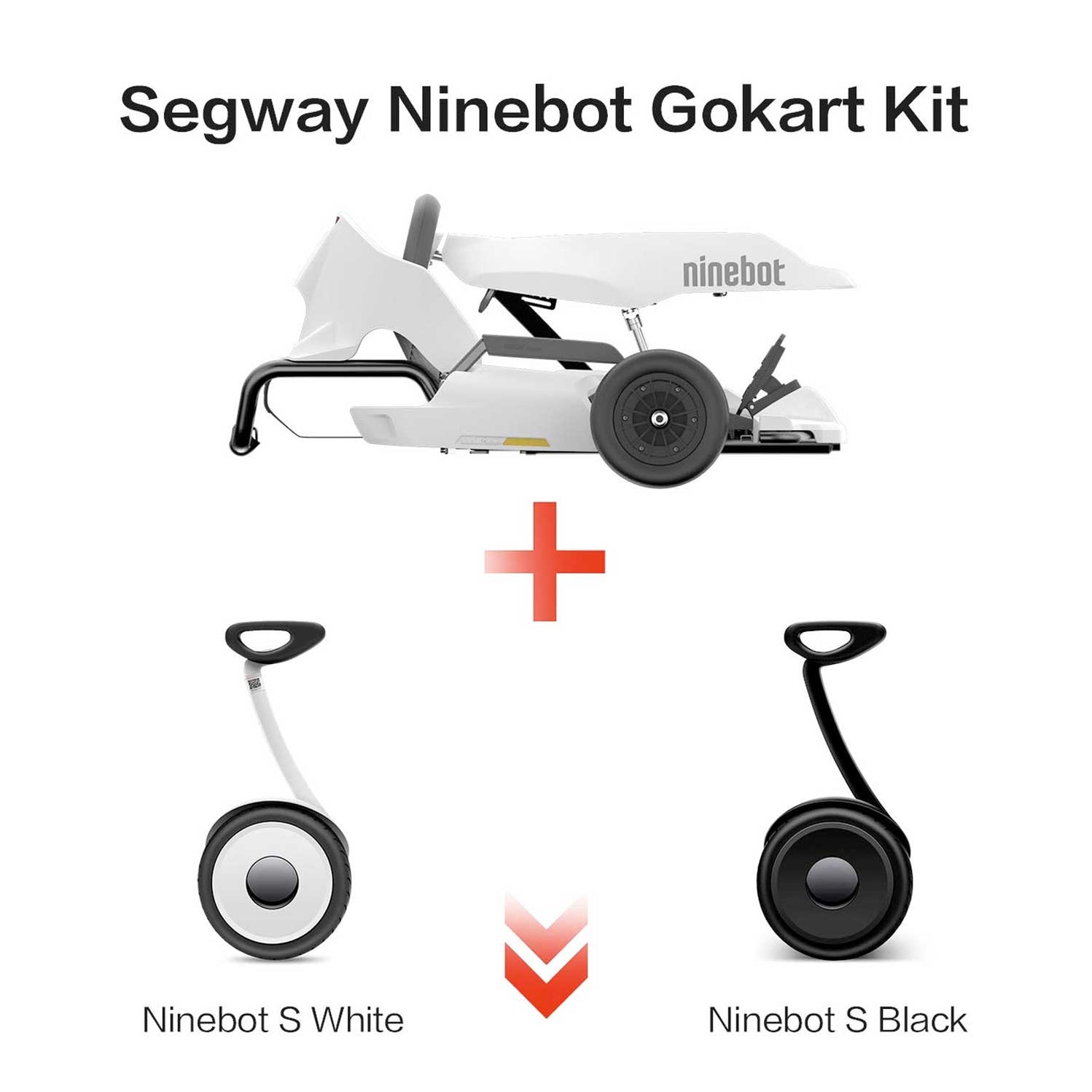 Ninebot Go Kart Kit for Ninebot S Personal Transport by SEGWAY | White ...