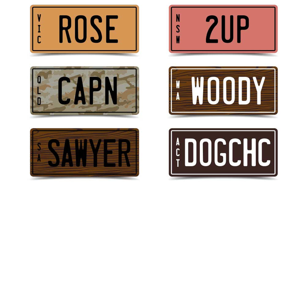 Laser Engraved PVC Custom Personalised Mini Number Plate | Ride Ons