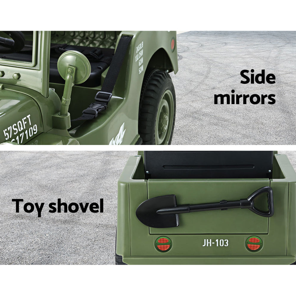 Willy's ARMY Jeep Inspired Kids Ride On Car with Remote Control | ARMY ...