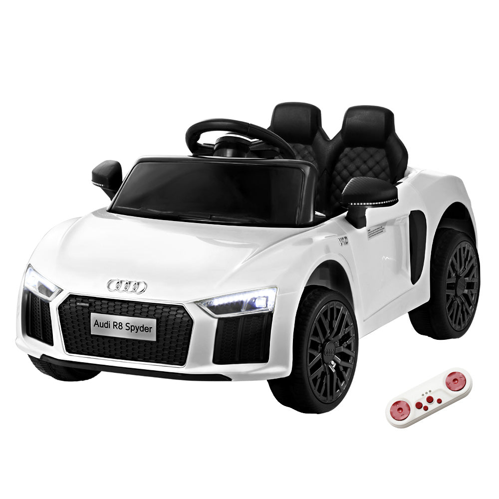 Audi R8 Spyder Licensed Kids Ride On Car with Remote Control | White ...
